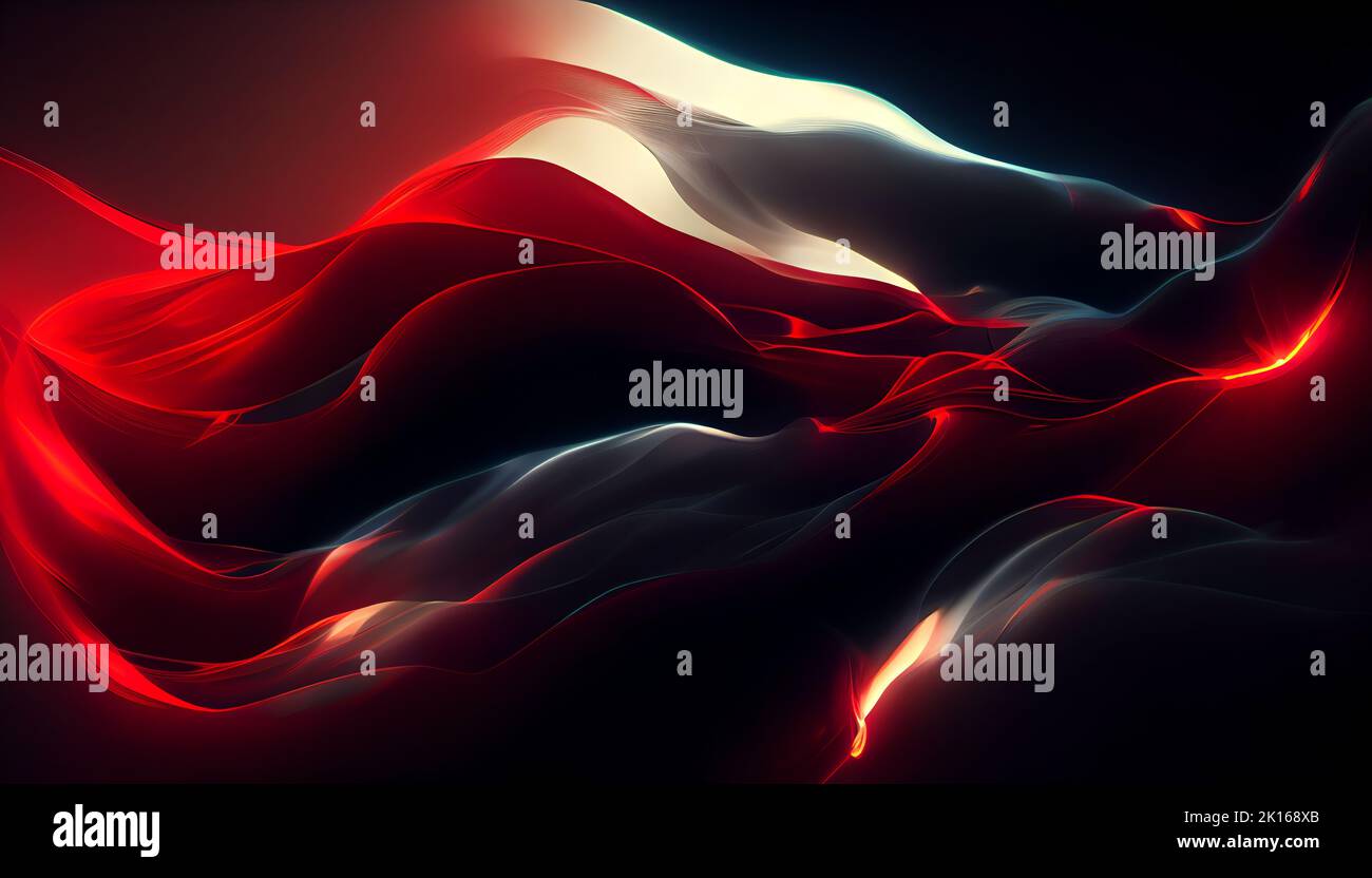 Abstract crimson and white waves background. Subtle gradient, flow ...