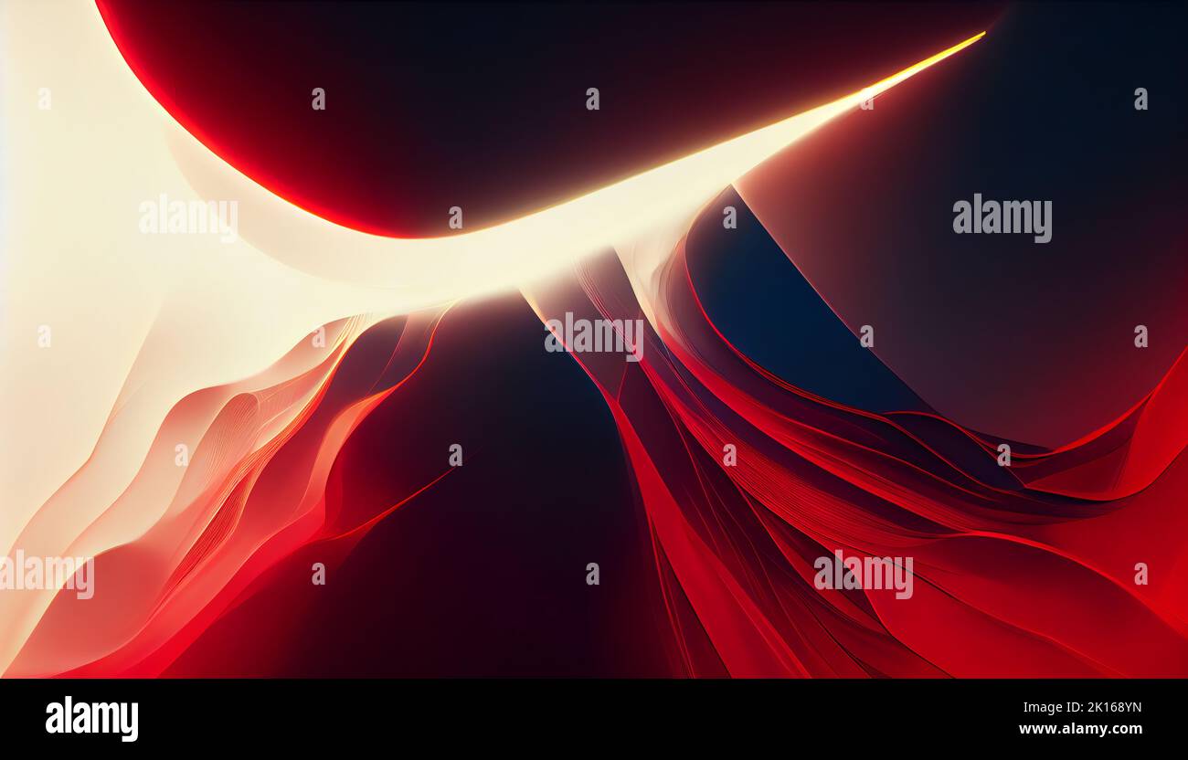 Abstract crimson and white waves background. Subtle gradient, flow ...