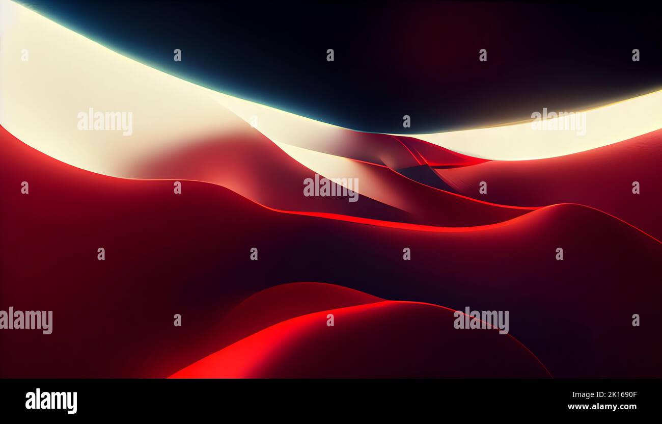 Abstract crimson and white waves background. Subtle gradient, flow ...