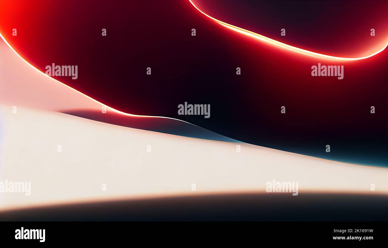 Abstract crimson and white waves background. Subtle gradient, flow ...