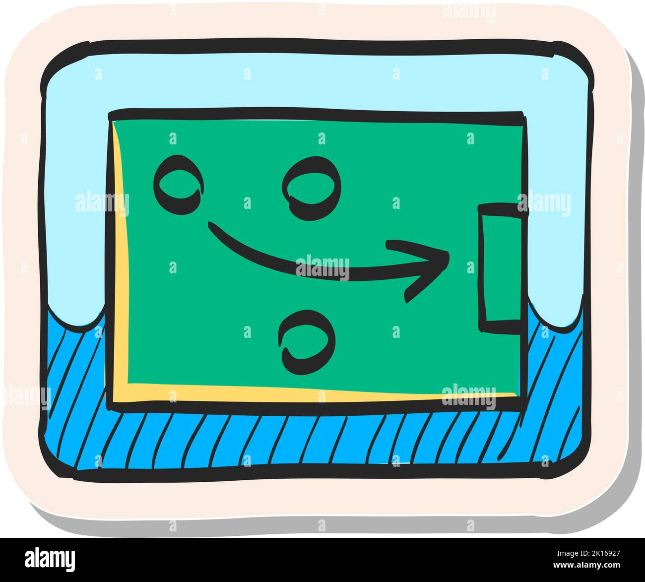 Hand drawn Strategy game icon in sticker style vector illustration ...