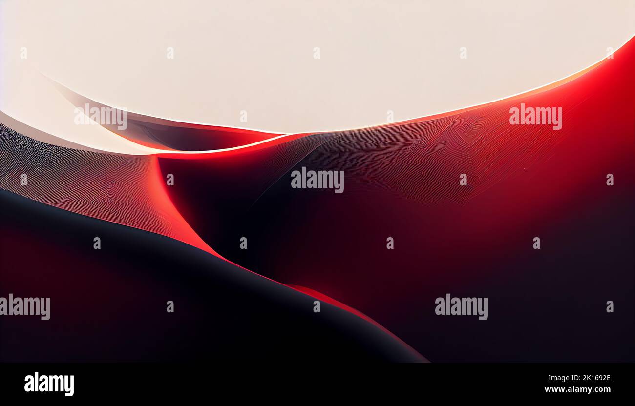 Abstract crimson and white waves background. Subtle gradient, flow ...