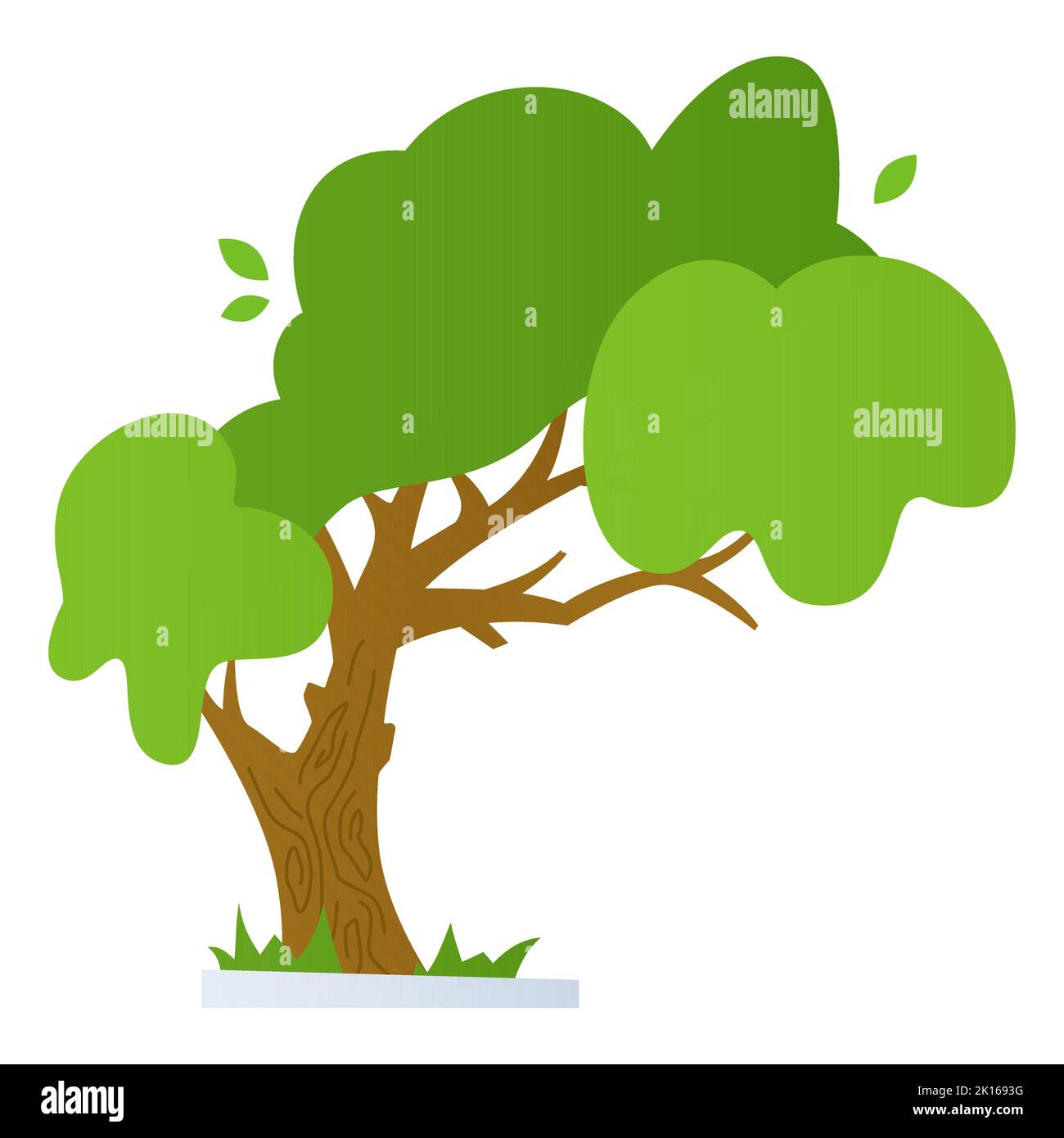 Leafy green tree - modern flat design style single isolated image Stock ...