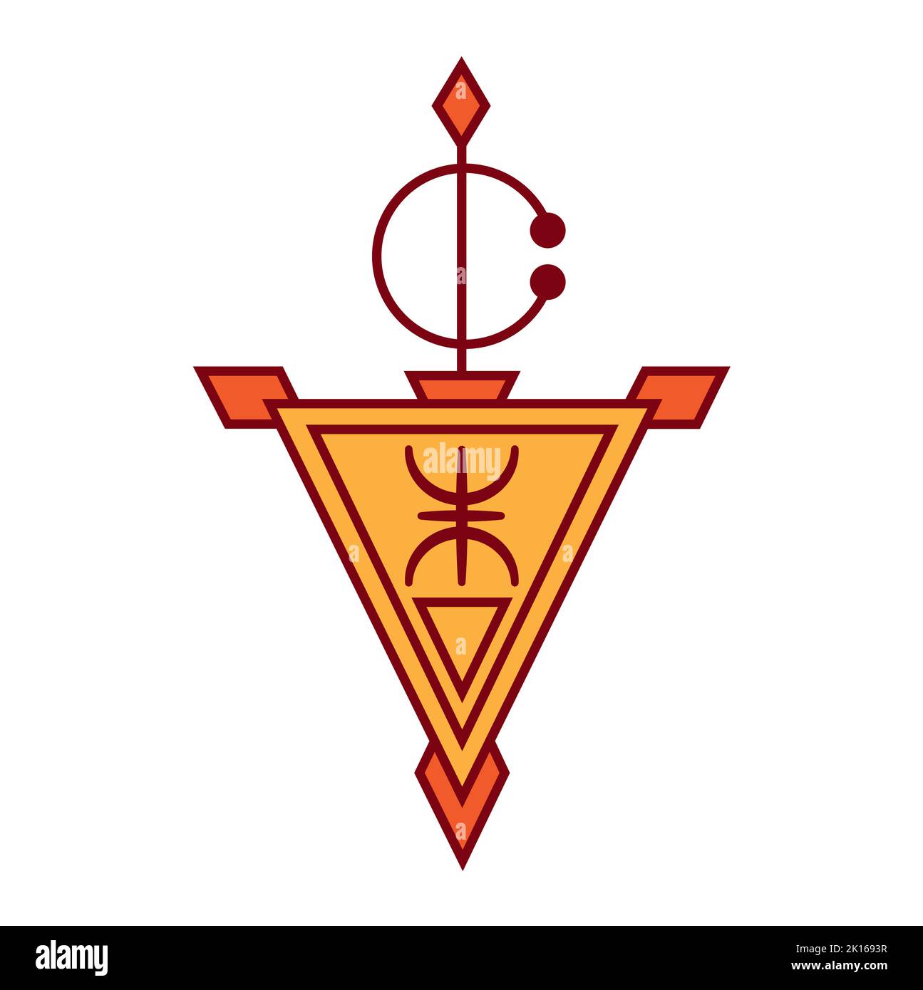 Vector Illustration Of Tazerzit. The Berber Jewelery Symbol. Amazigh ...