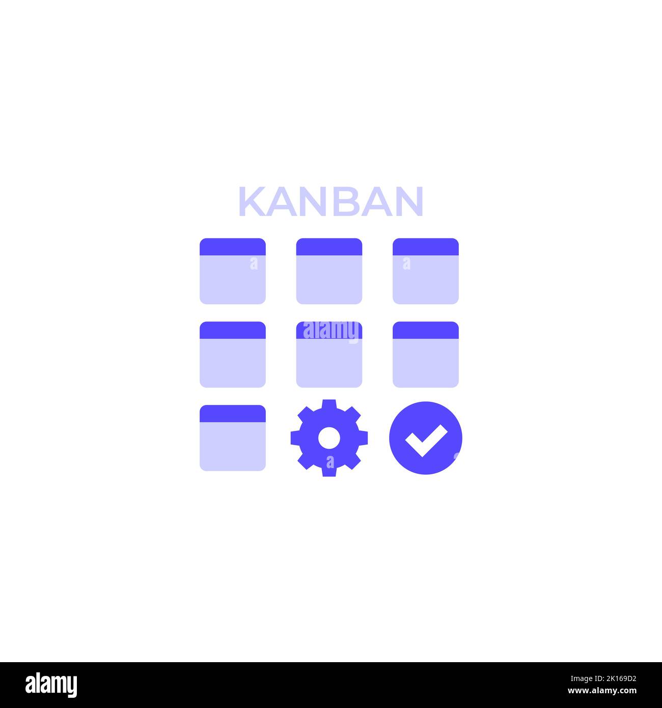Kanban lean method vector icon Stock Vector Image & Art - Alamy