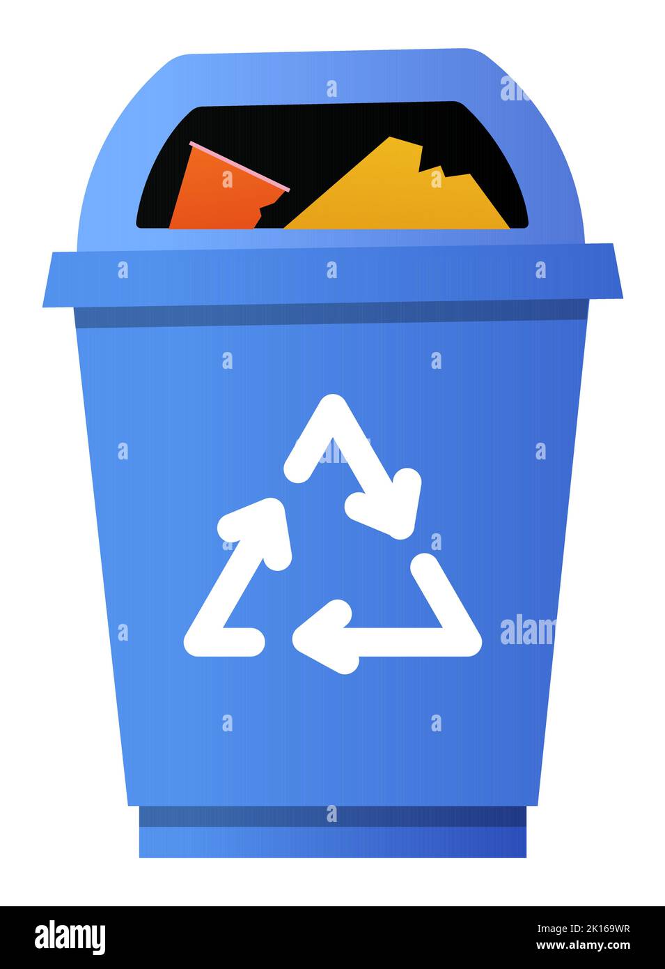 Recyclable waste - modern flat design style single isolated object ...