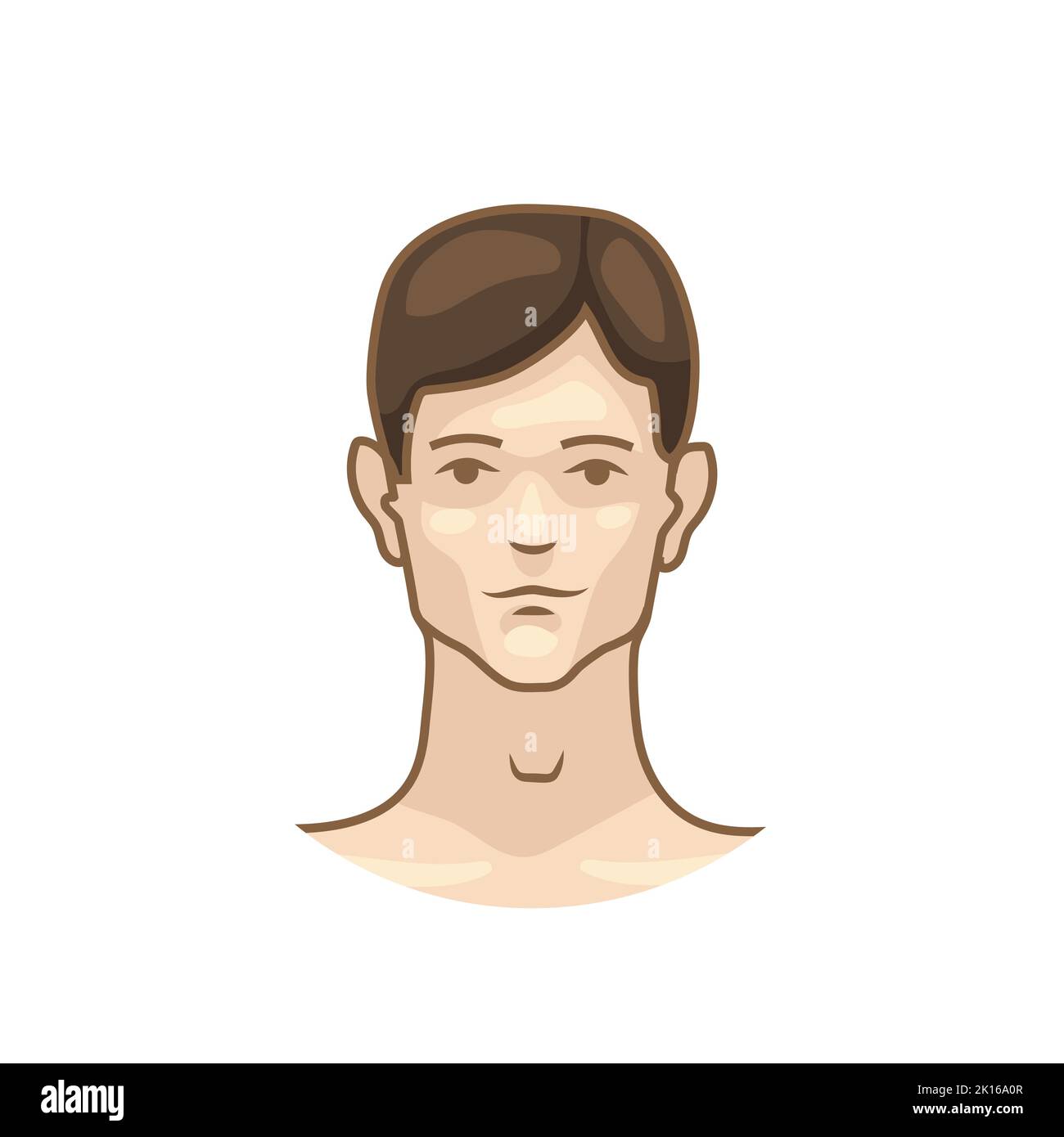 Simple colourful icon of man face, portrait icon on white Stock Vector ...