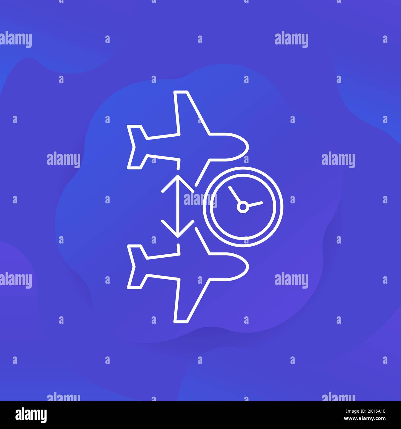 connecting flight, transit time line vector icon Stock Vector Image ...