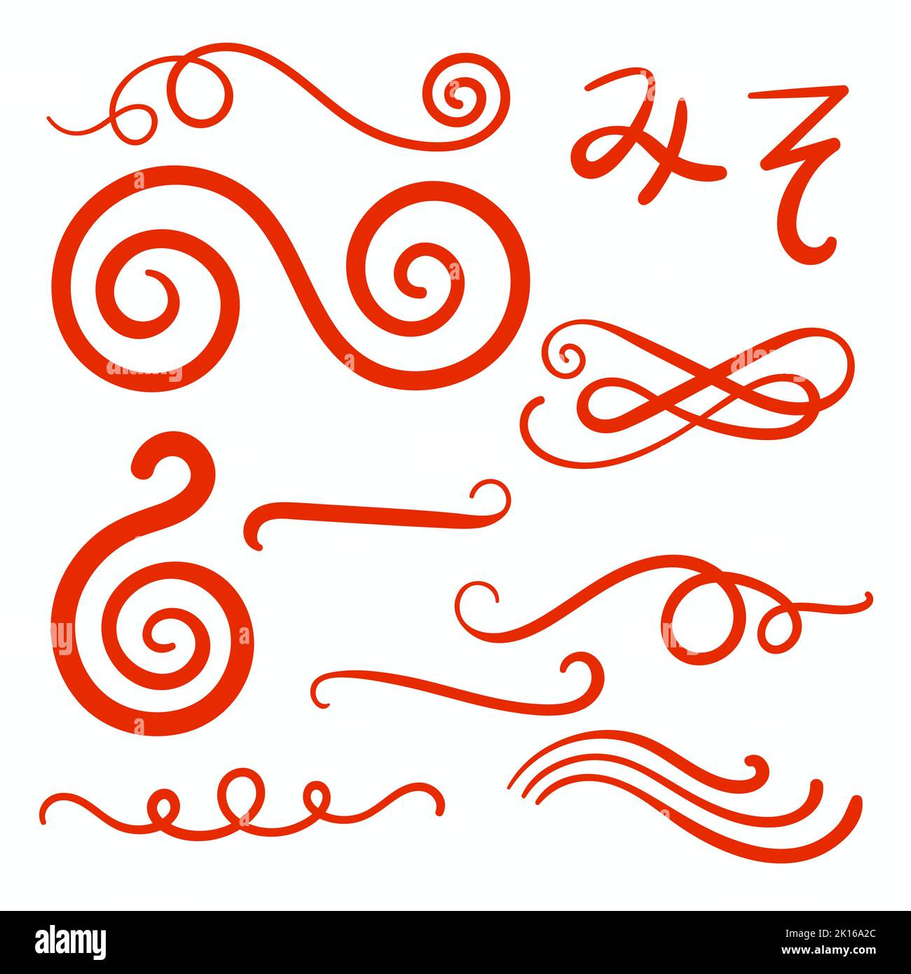 Red Swirls Swash Logo Ornament Design Stock Vector Image & Art - Alamy
