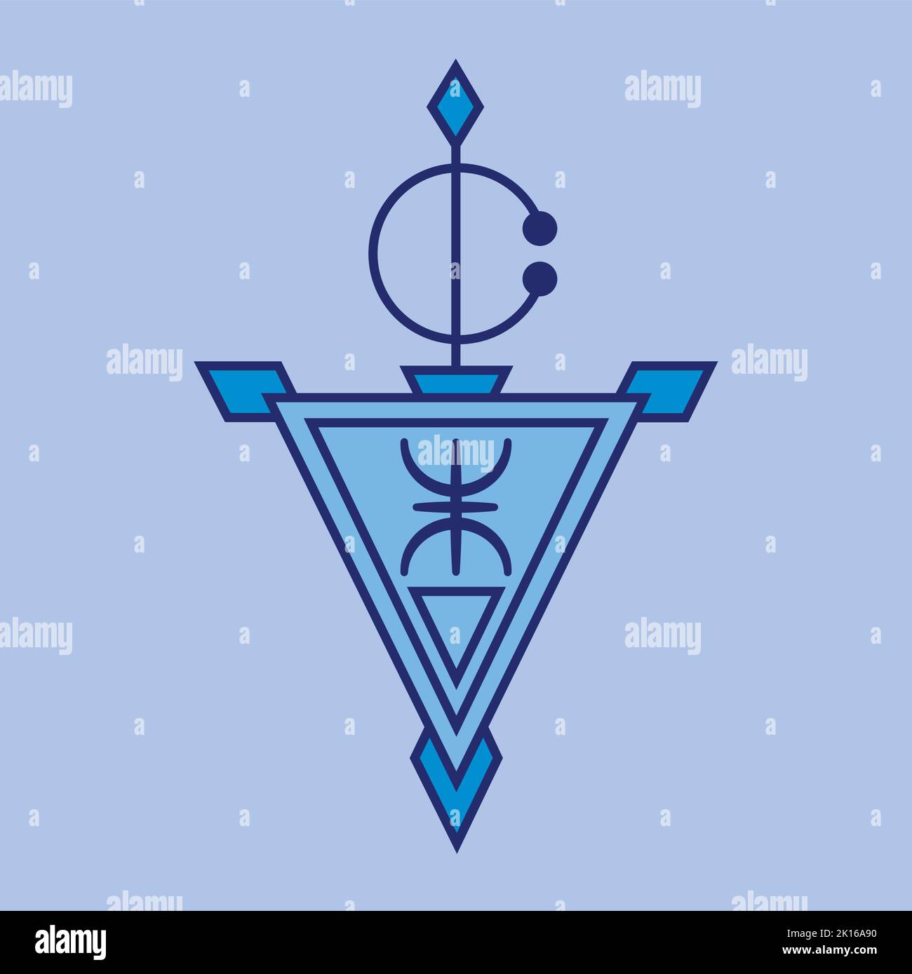 Vector Illustration Of Tazerzit. The Berber Jewelery Symbol. Amazigh ...