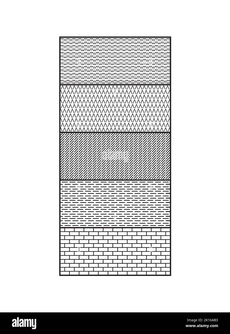 Stratigraphic Column Sheme. Vector Illustration Stock Vector Image ...