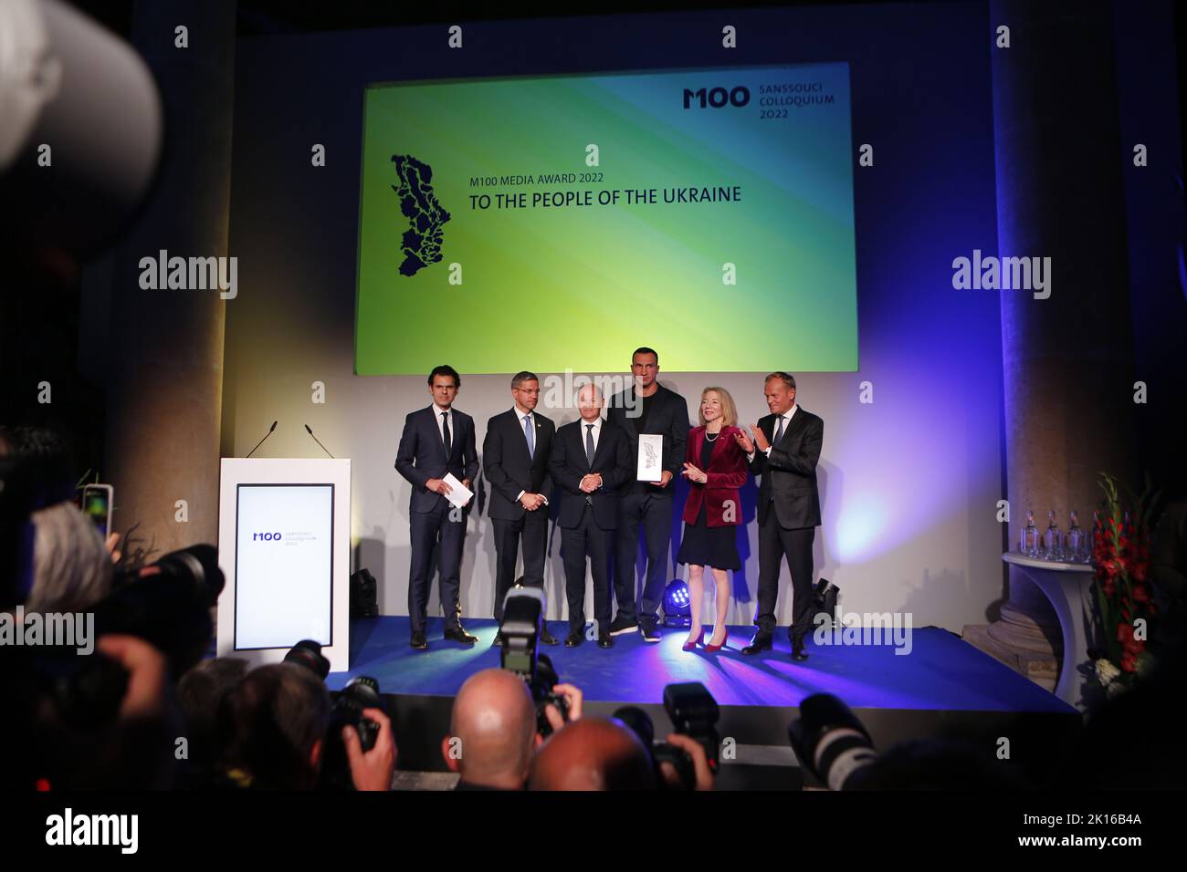 Potsdam, Germany. 15th Sep, 2022. Brandenburg: M100 Media Award to the ...