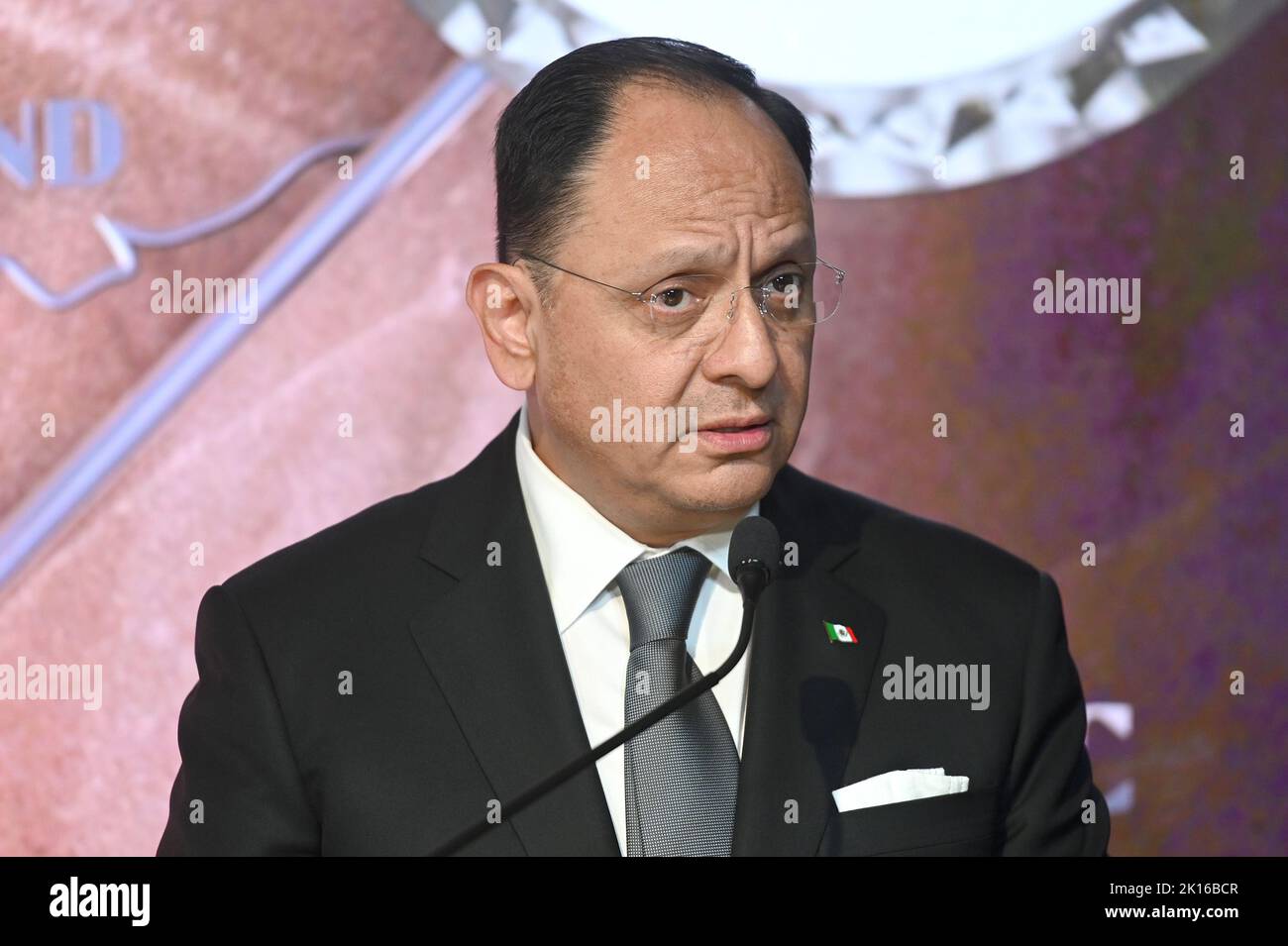 New York, USA. 15th Sep, 2022. Jorge Islas Lopez, Consul General of ...