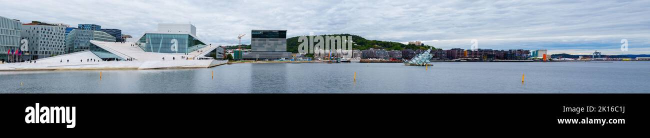 Aerial panorama Oslo Opera House and art She Lies Stock Photo - Alamy