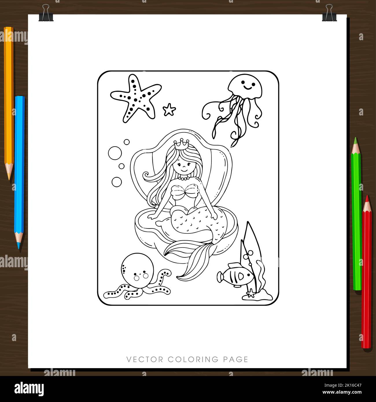 Mermaid trace Stock Vector Images - Alamy