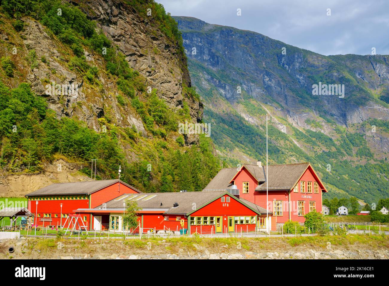 Flam Norway school Skule Stock Photo - Alamy