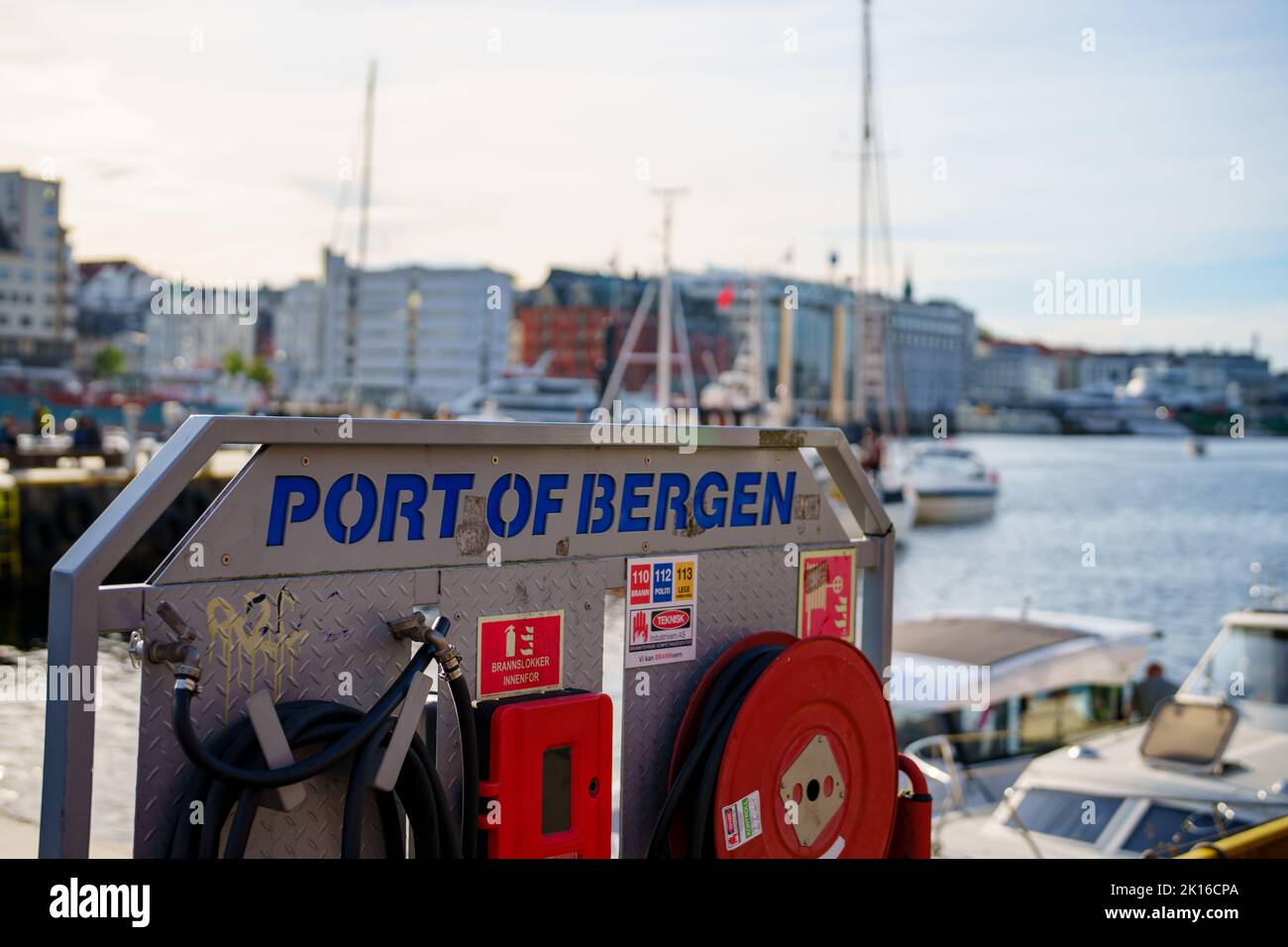 Port of Bergen Norway sign Stock Photo - Alamy