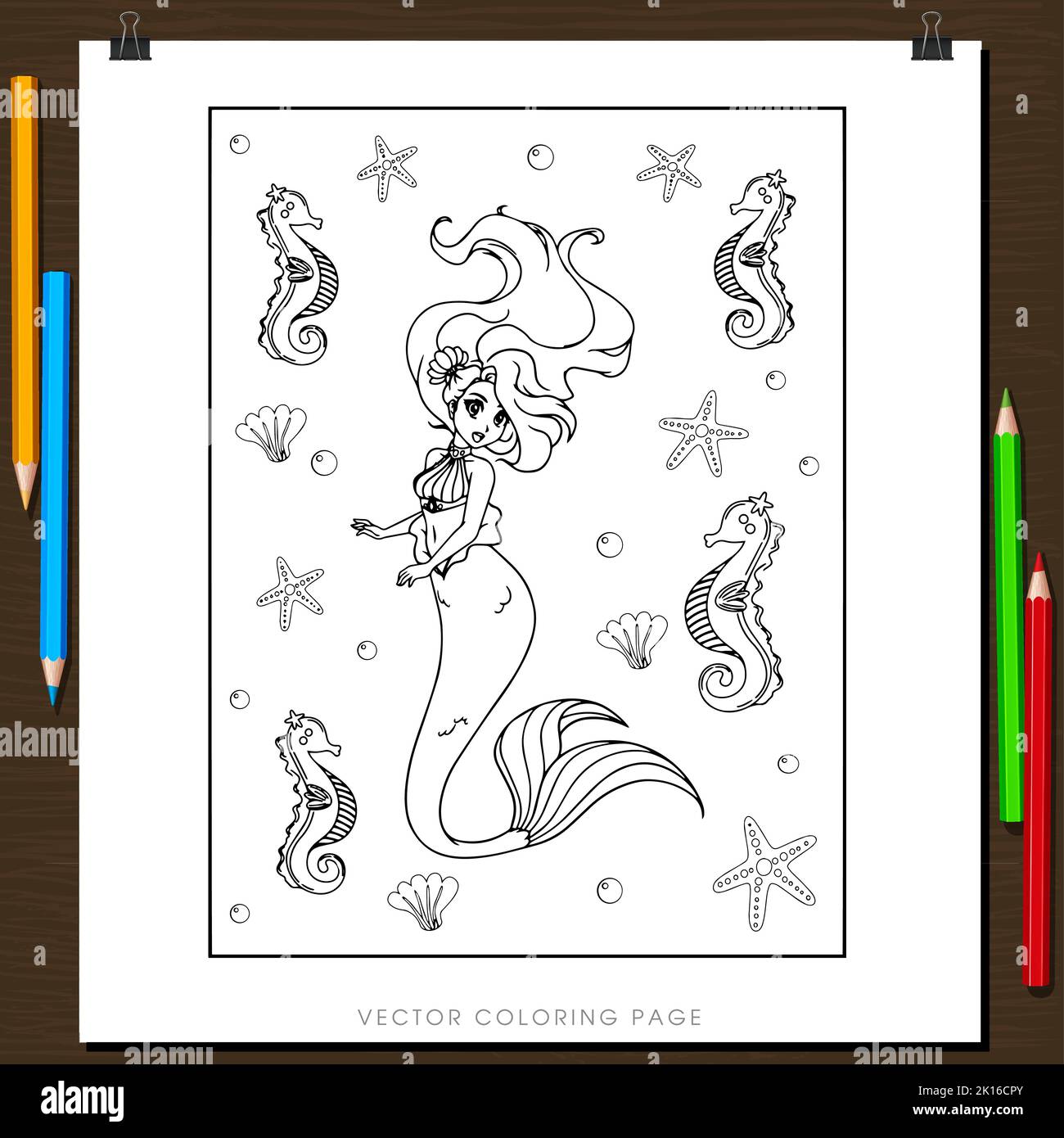 Mermaid trace Stock Vector Images - Alamy