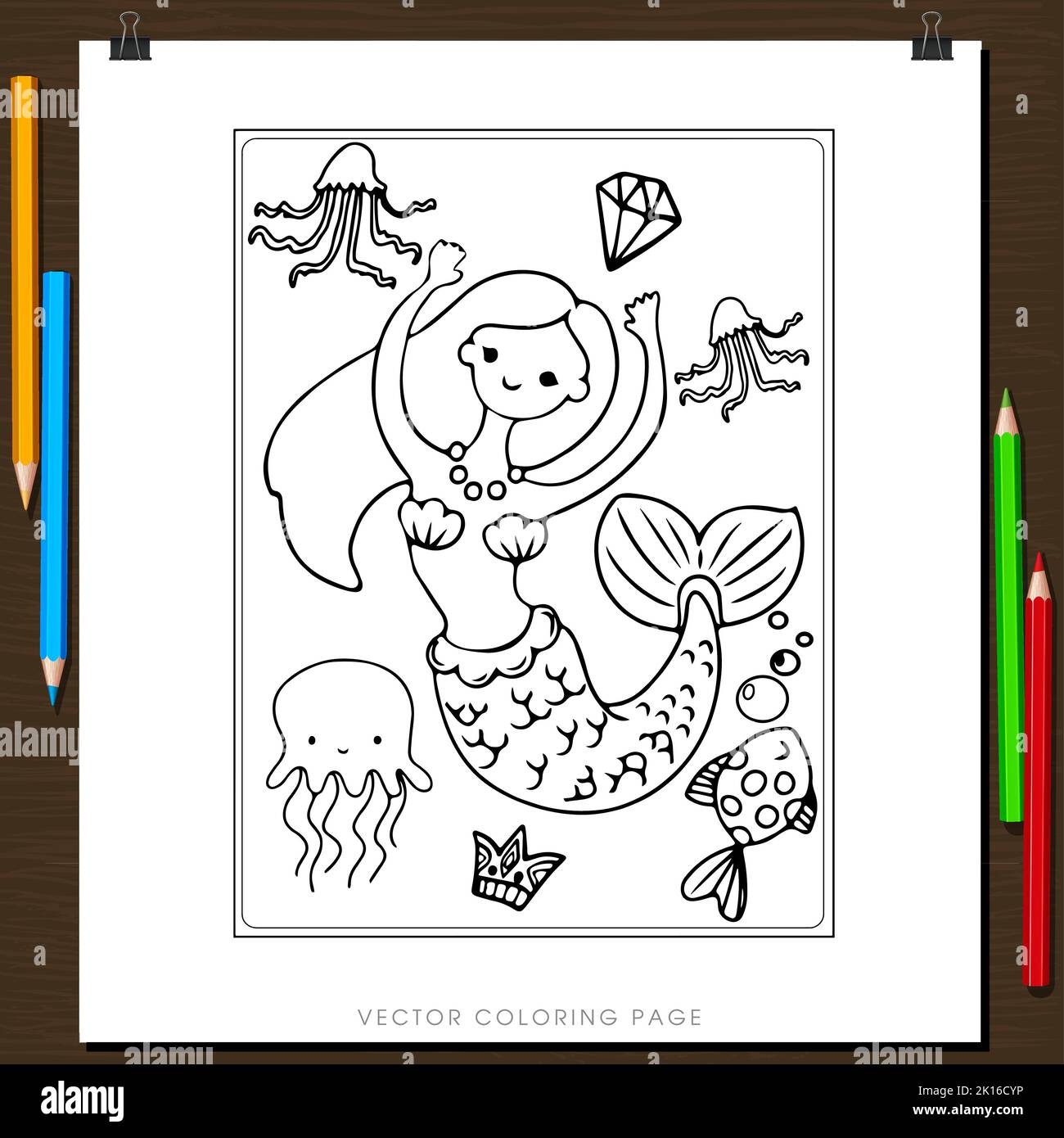 Mermaid trace Stock Vector Images - Alamy