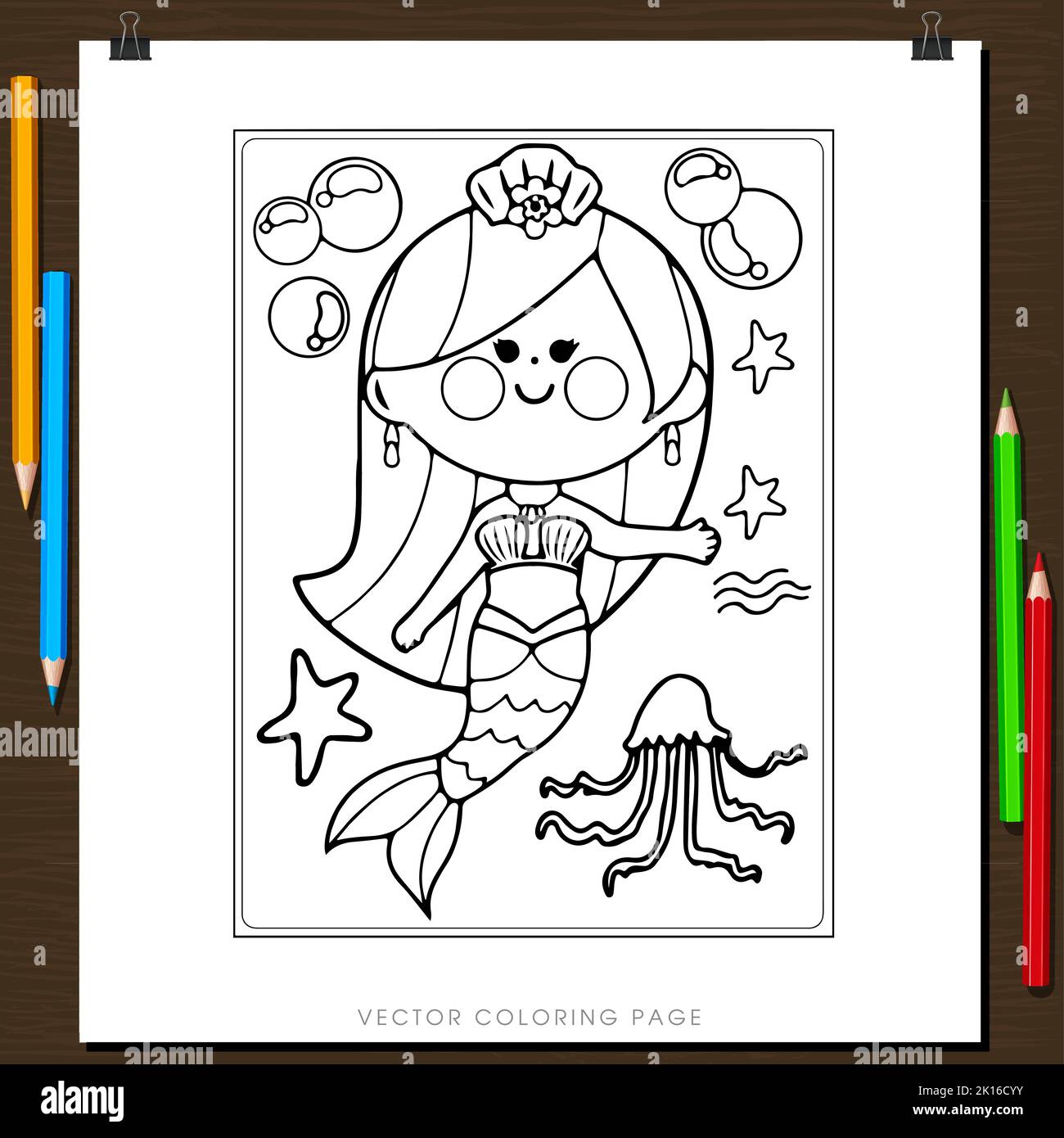 Mermaid trace Stock Vector Images - Alamy