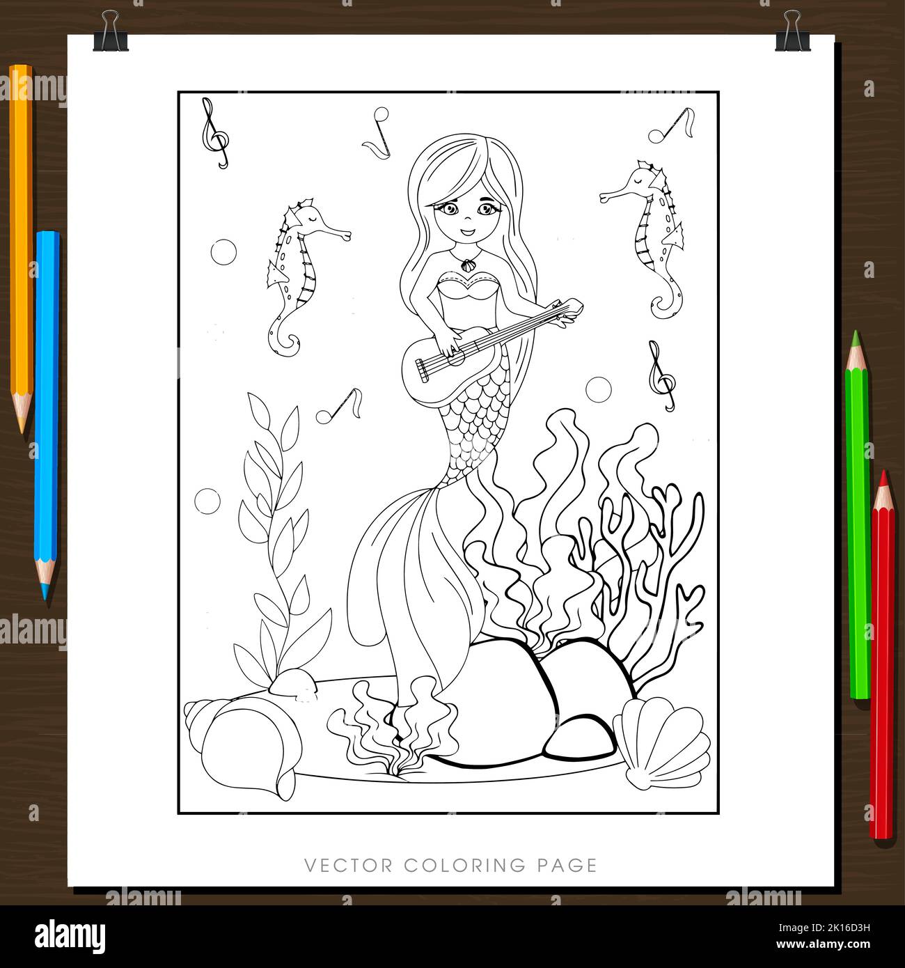 Mermaid trace Stock Vector Images - Alamy