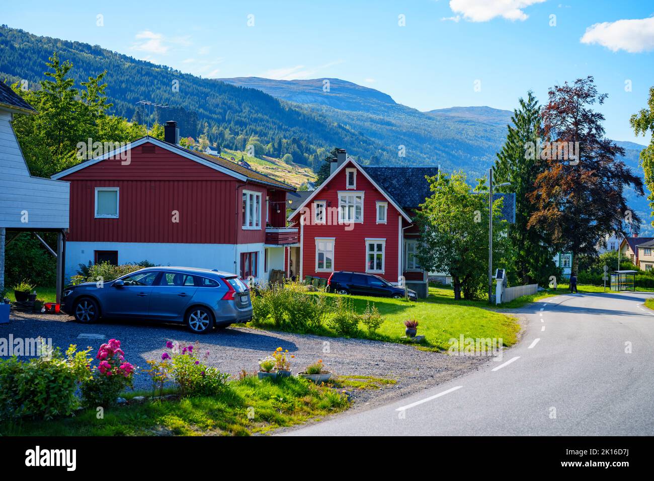 Rural homes in Norway Stock Photo - Alamy
