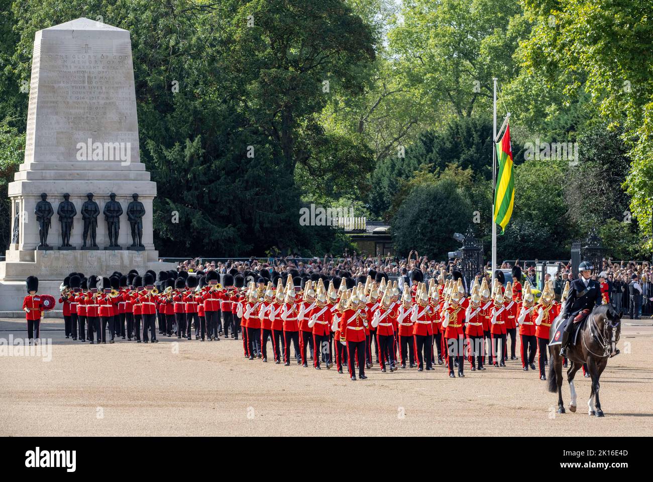 LONDON, England. UK. 14 September, 2022. The procession carrying the ...