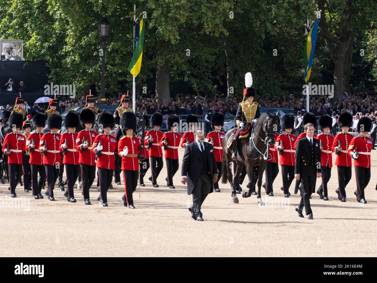 LONDON, England. UK. 14 September, 2022. The procession carrying the ...