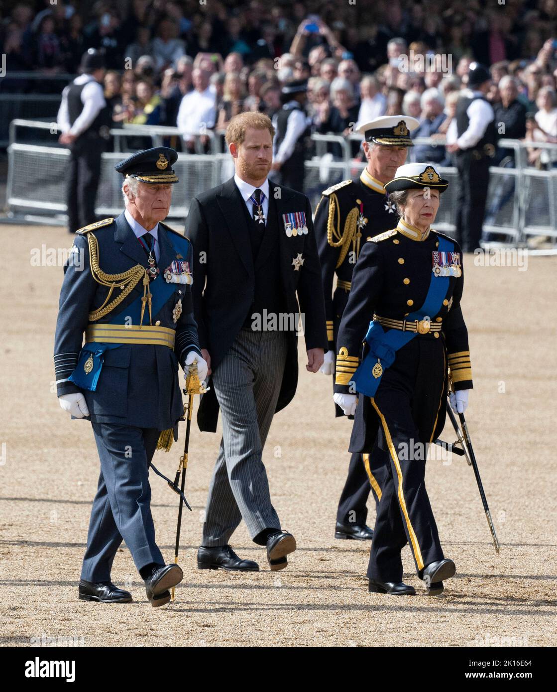 LONDON, England. UK. 14 September, 2022. King Charles lll, Prince Harry ...