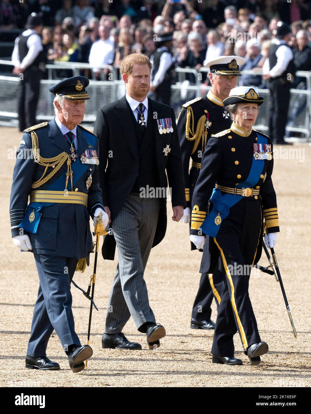 LONDON, England. UK. 14 September, 2022. King Charles lll, Prince Harry ...