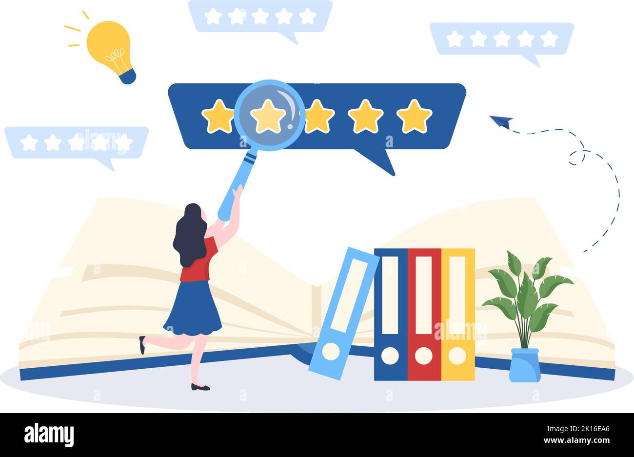 Book Review Template Hand Drawn Cartoon Flat Illustration with Reader ...