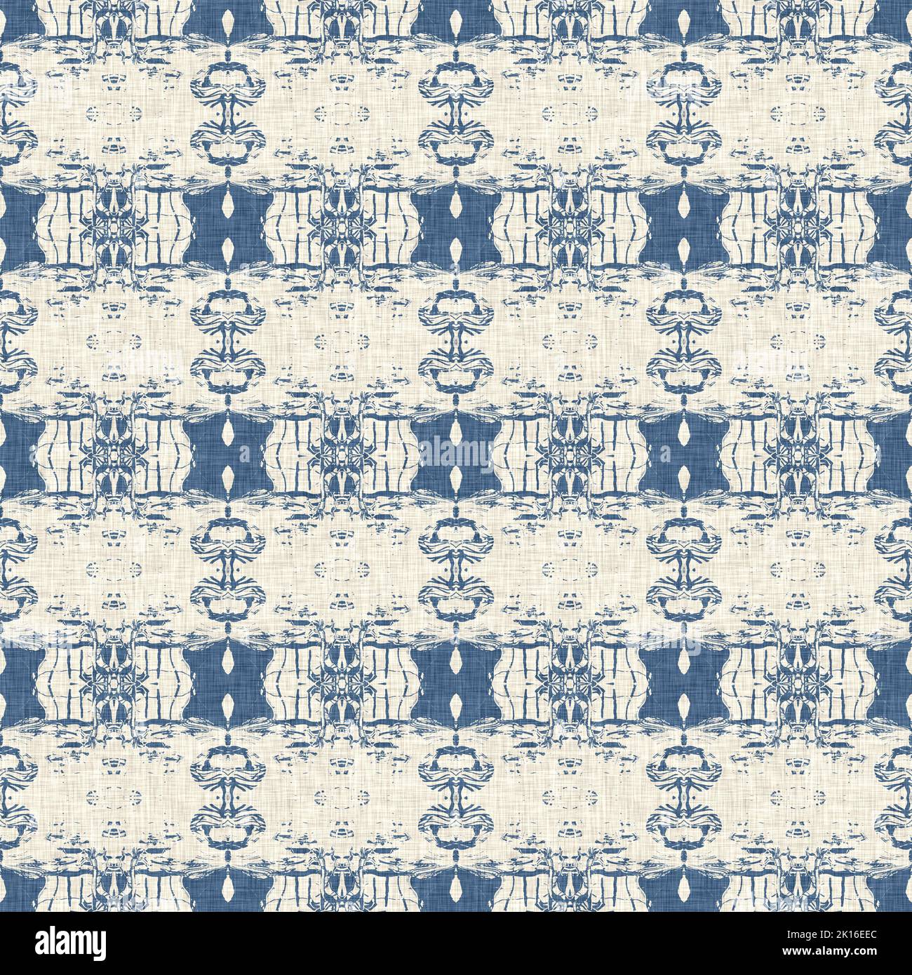 French blue quilt printed fabric pattern for shabby chic home decor ...
