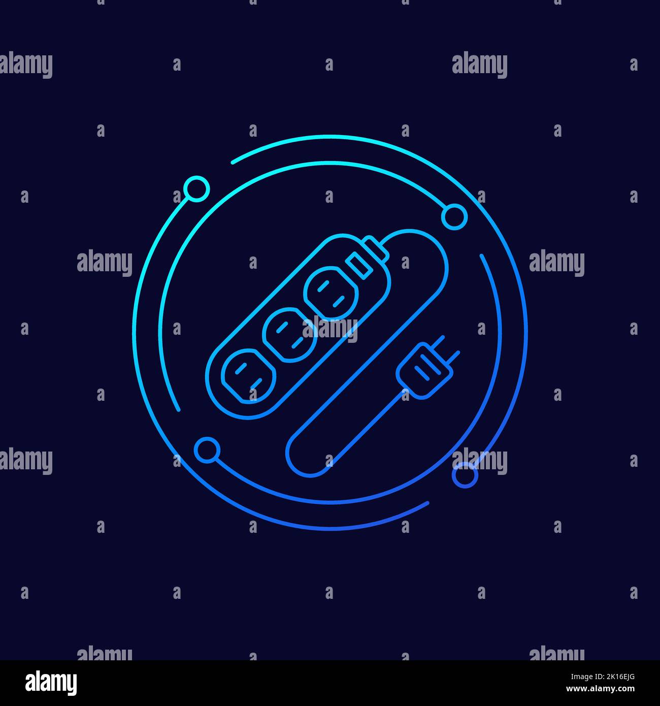 Multiple socket strip Stock Vector Images - Alamy