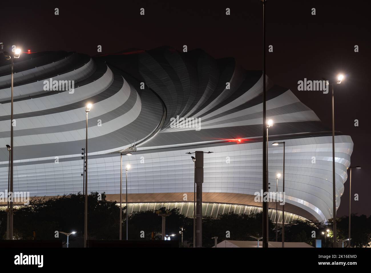 Doha, Qatar - September 15, 2022: Al Janoub Stadium is located in the ...
