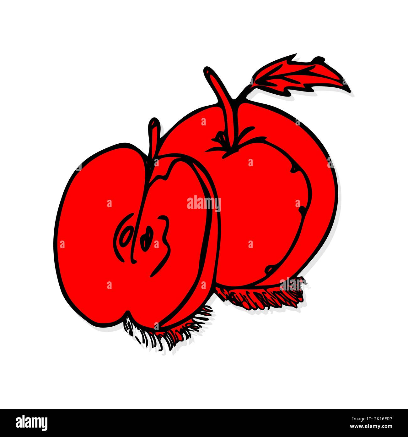 apple icon isolated flat. apple fruits vector design, apple icon trendy ...