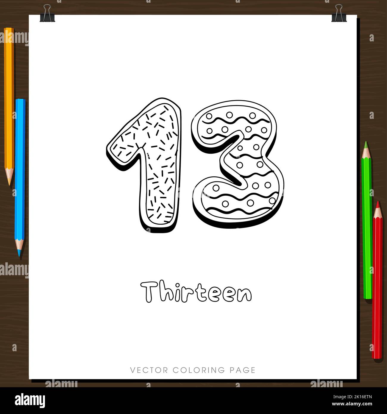 Coloring number hi-res stock photography and images - Alamy