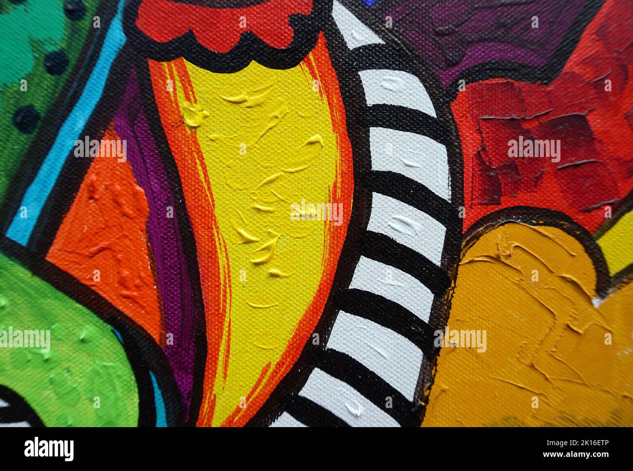 Art painting oil color Abstract Curve Circle , geometric shapes Stock ...