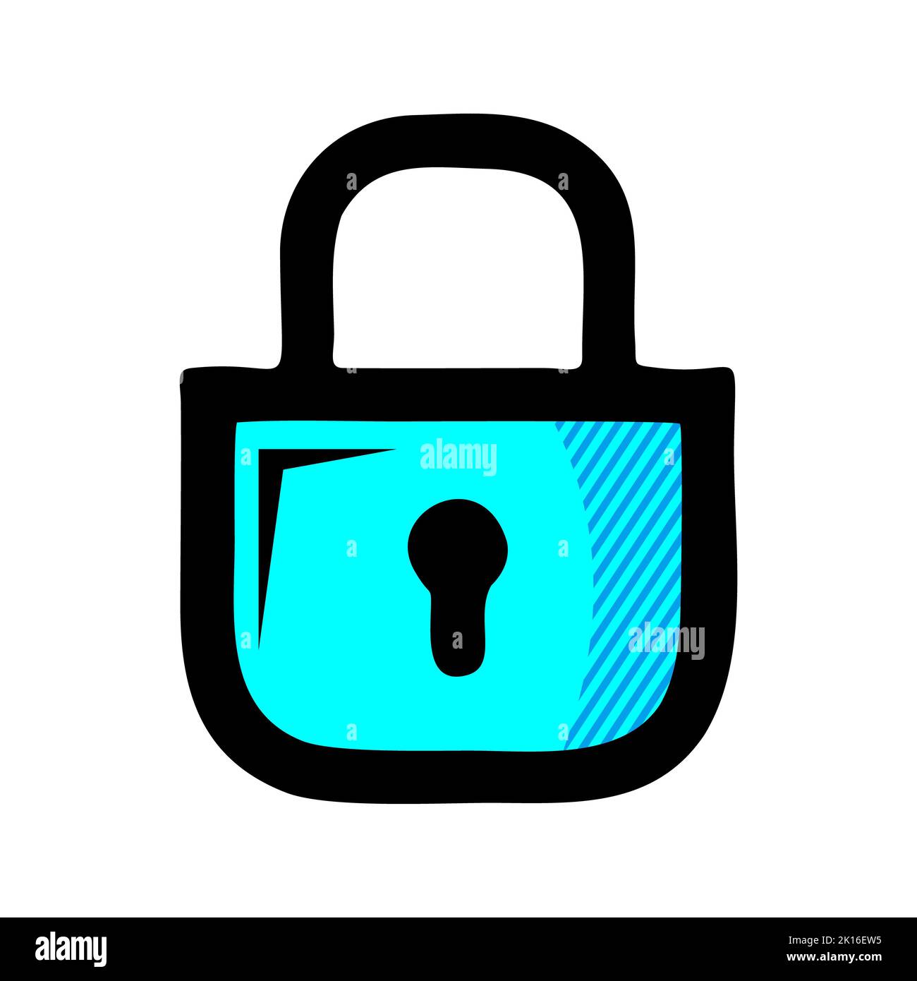 padlock icon isolated on white background from miscellaneous collection ...