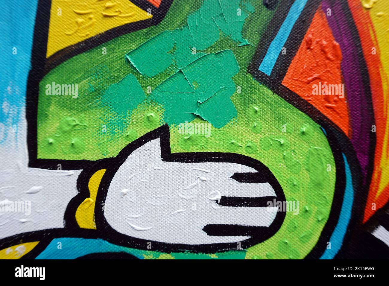 Art painting oil color Abstract Curve Circle , geometric shapes Stock ...