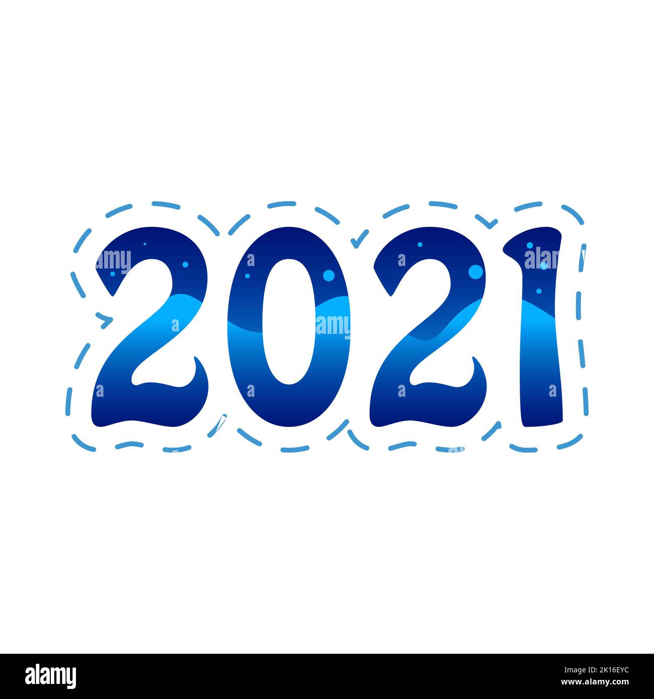 New Year 2021. Happy new year 2021 vector. Number 2021 concept in the ...