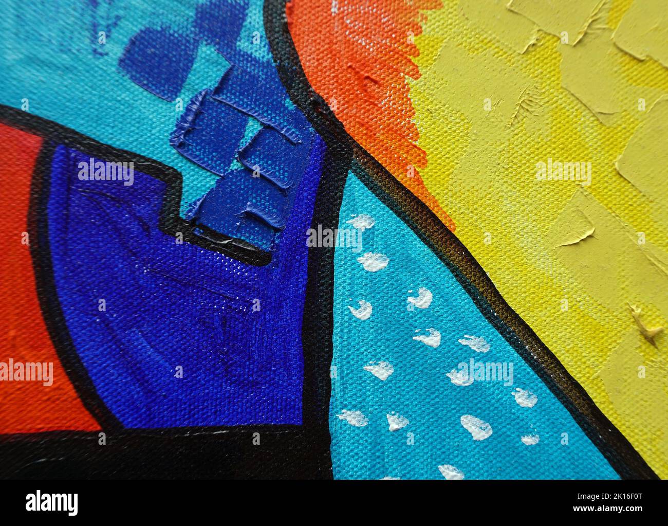Art painting oil color Abstract Curve Circle , geometric shapes Stock ...
