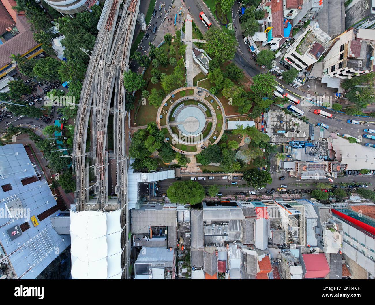 Aerial view of Martha Christina Tiahahu Literacy Park is one of the ...