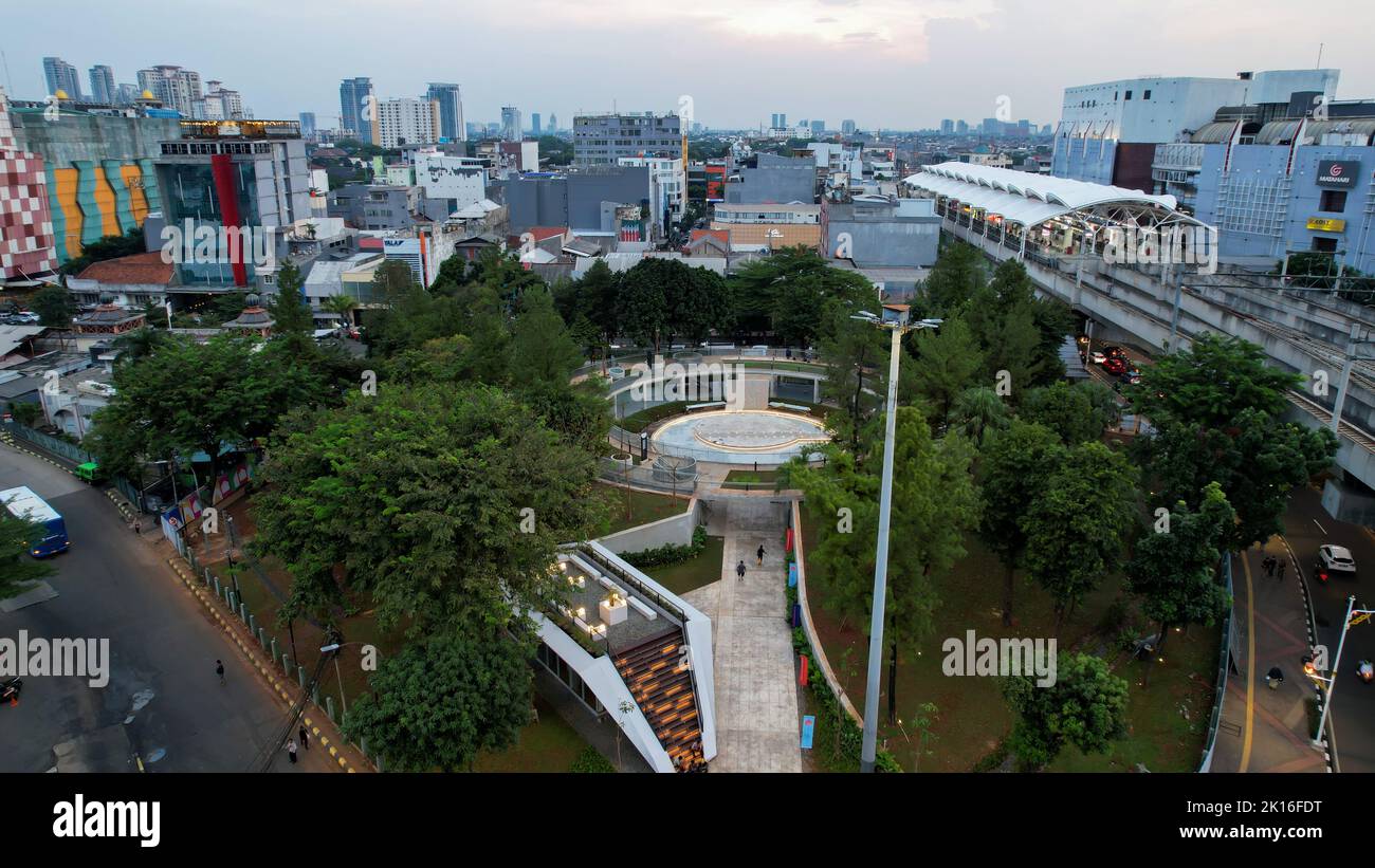 Aerial view of Martha Christina Tiahahu Literacy Park is one of the ...