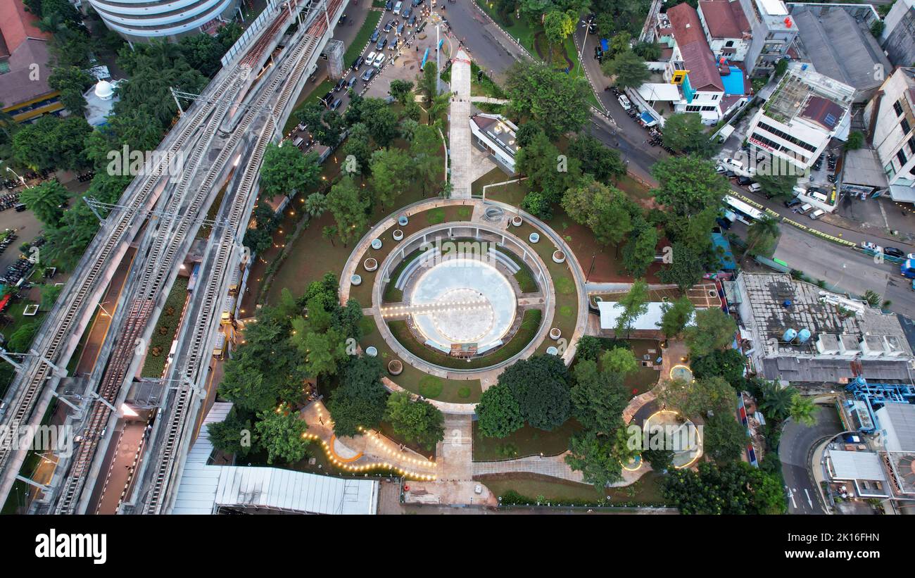 Aerial view of Martha Christina Tiahahu Literacy Park is one of the ...