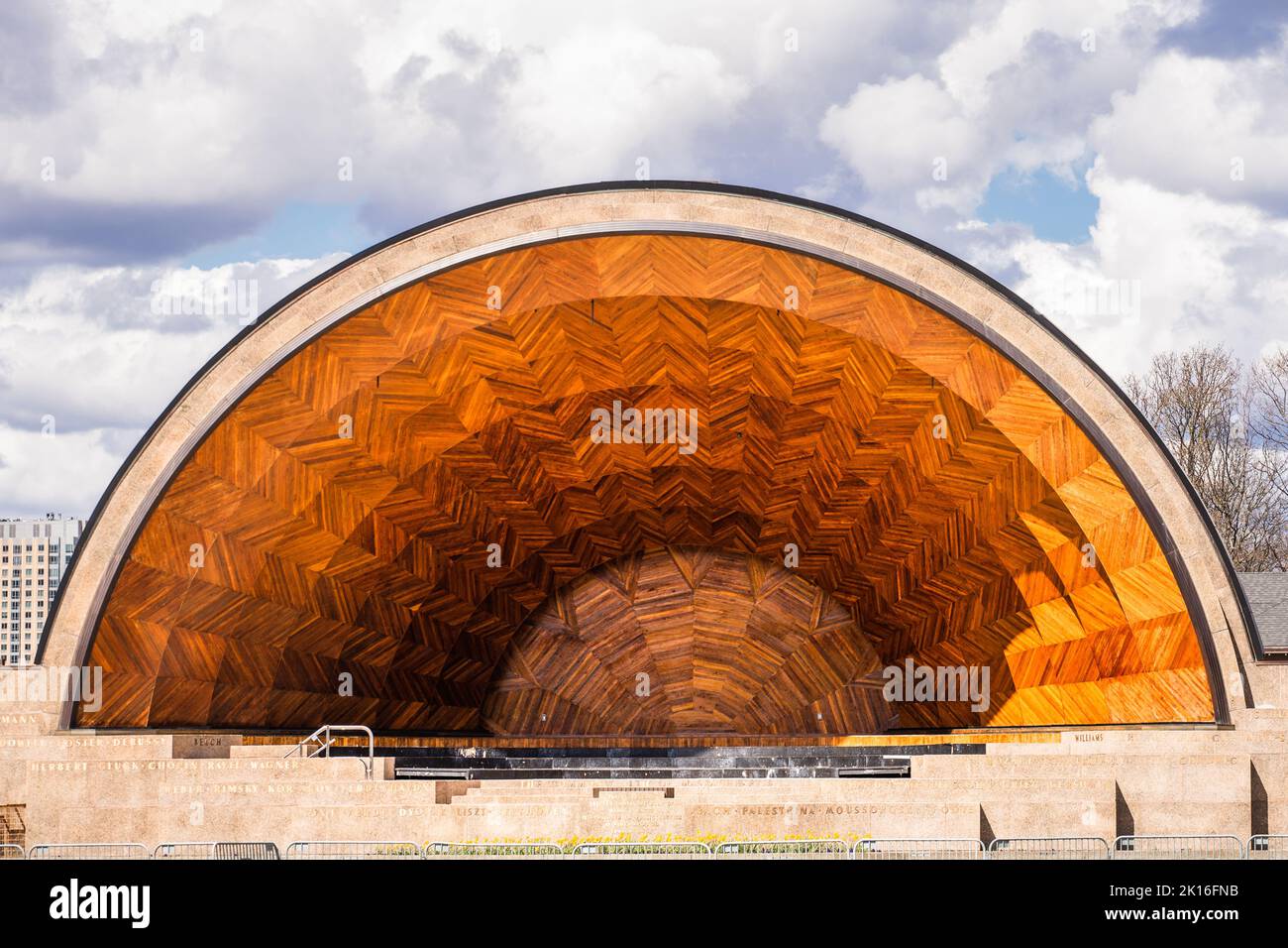 Hatch Shell featured in Boston along the Charles River Esplanade Stock ...