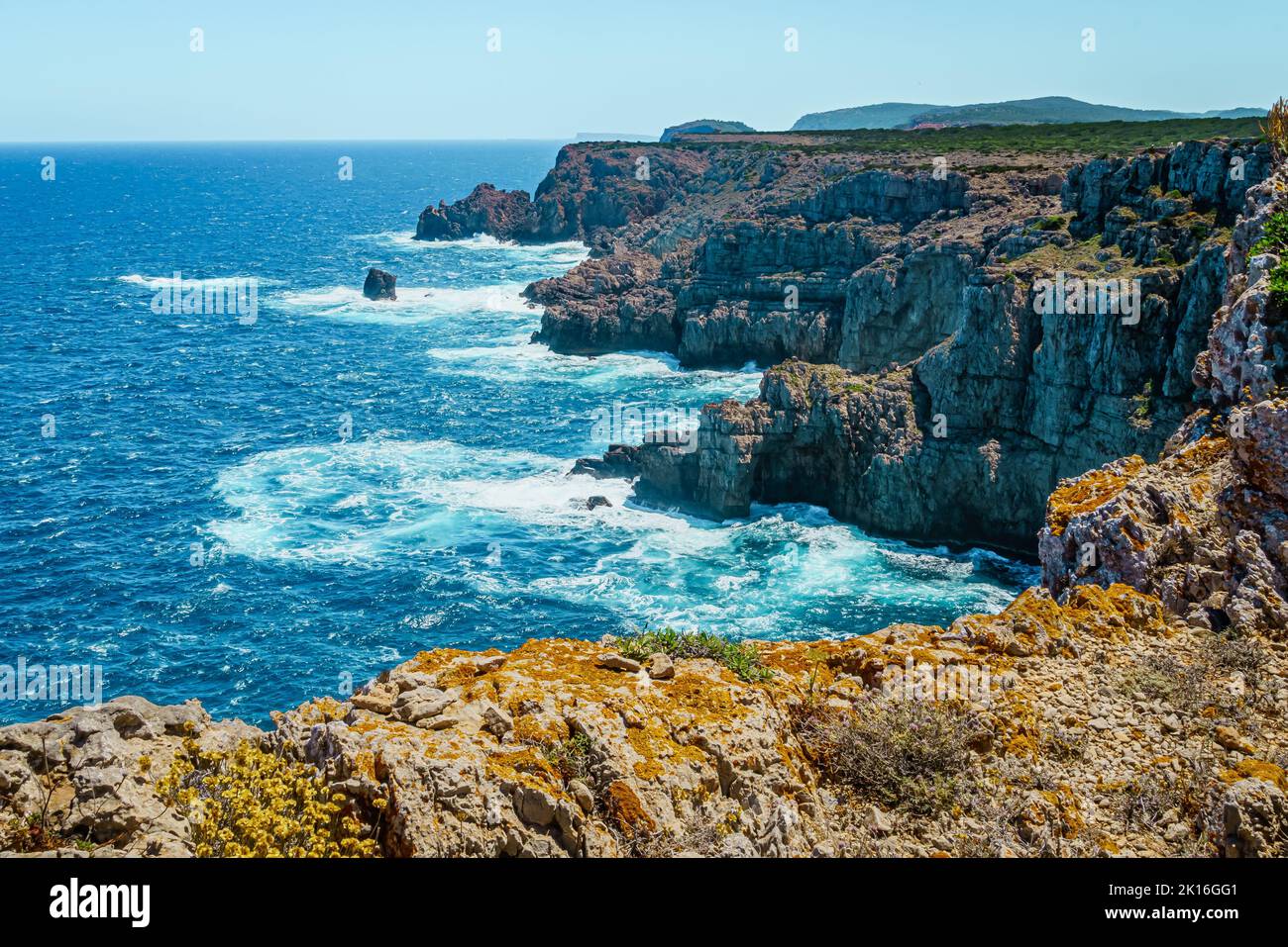 Landscape in Cala Morell. Minorca. Spain Stock Photo - Alamy