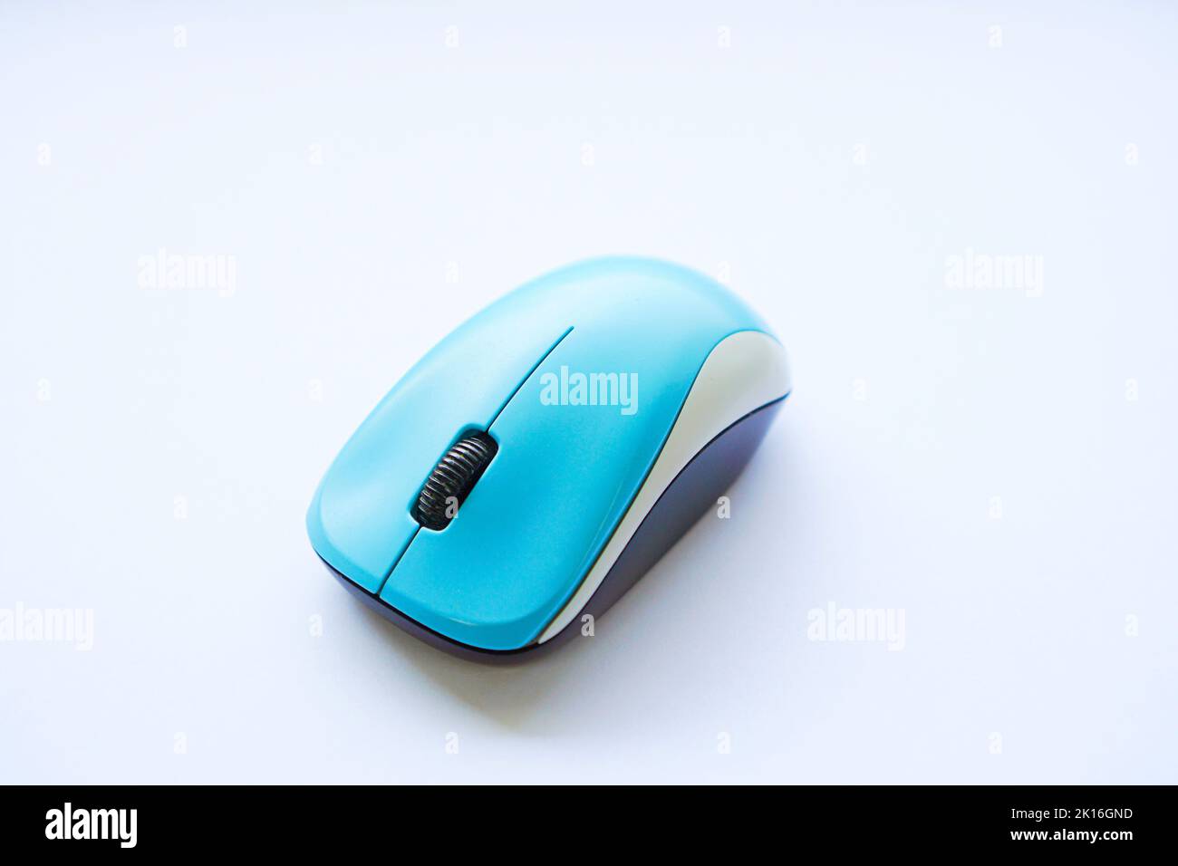 a picture of light blue wireless mouse isolated on white Stock Photo ...