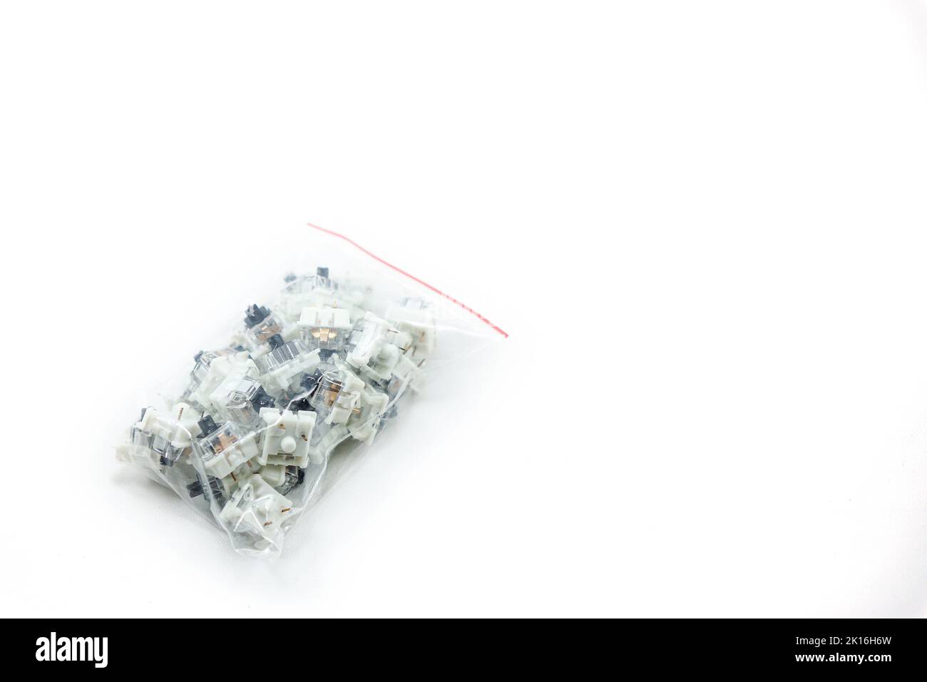 a collection of black mechanical keyboard switch keys wrapped in ...