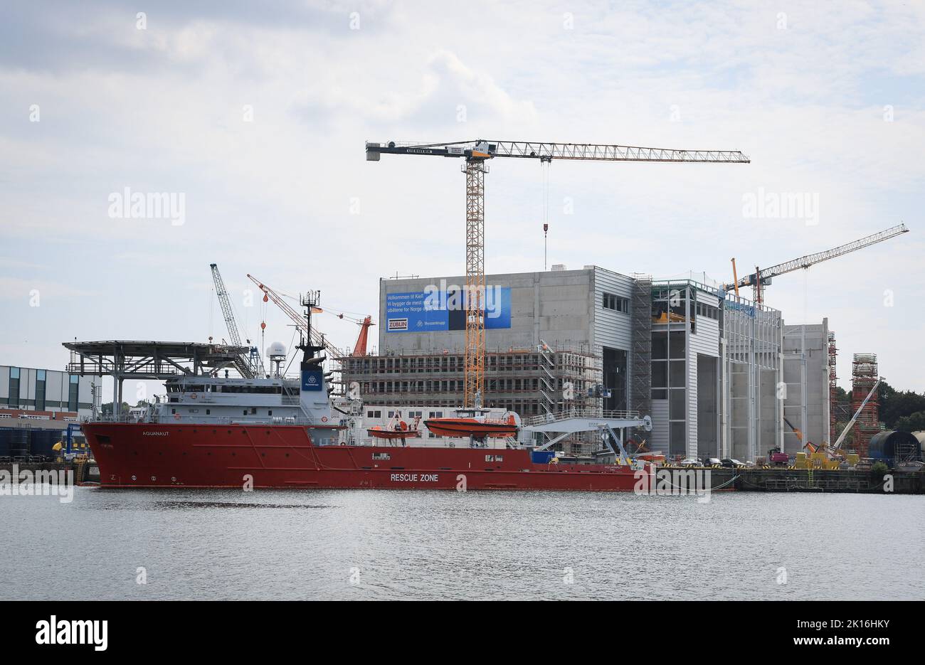 Kiel, Germany. 15th Aug, 2022. The construction site of the new ...