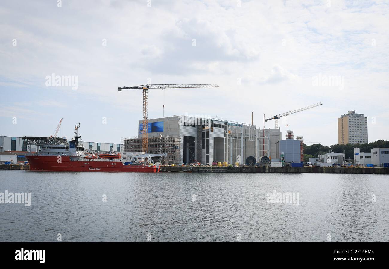 Kiel, Germany. 15th Aug, 2022. The construction site of the new ...